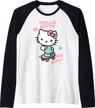 Hello Kitty Cooles Power-Skateboard Pro Fun Classic f&uuml;r M&auml;dchen Raglan