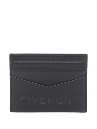 Givenchy porte-cartes à logo embossé (années 2020) - Noir