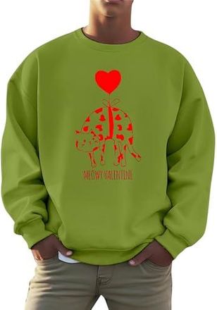 Generic 2026 - Sweat-shirt d&eacute;contract&eacute; &agrave; col rond pour homme et femme - Imprim&eacute; lettre, Vert, 3XL