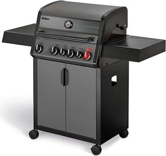 Enders Gasgrill Hyde 4 SIKR Turbo, 4-Brenner aus Edelstahl für kraftvolles direktes und indirektes Grillen, 800 °C TURBO ZONE, SWITCH GRID, Infarot-Backburne