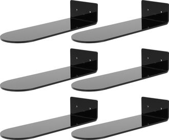 Pretyzoom DOITOOL Teiliges Schwebendes Schuhregal aus Acryl Schwarze Wandmontage Sportschuhhalter f&uuml;r Laden Platzsparende Schwebende Schuhe Pr&auml;sentation Robust 