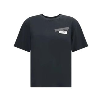 Maison Margiela Baumwoll-T-Shirt - - Tops - Damen - Schwarzk - L