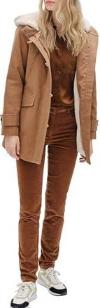 Caroll Femme Mj001-electrab Parka, CHATAIN, 40 EU