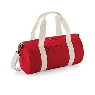 BagBase Petit sac polochon (Lot de 2) (Taille unique) (Rouge/Blanc cass&eacute;)
