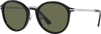 Persol Stilvolle polarisierte Sonnenbrille mit gr&uuml;ner Linse - - Accessories - unisex - Schwarzk - 51 MM