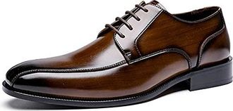 Generic Chaussures habill&eacute;es Oxford for Hommes, &agrave; Lacets, carr&eacute;es, &agrave; Bout Bruni, Derby, en Cuir, antid&eacute;rapantes, &agrave; Talon carr&eacute;, Semelle en Caoutchouc, Basses,
