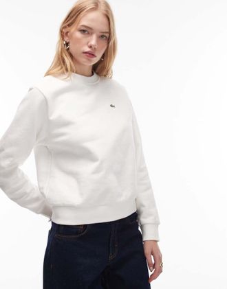 Lacoste Sweatshirt in Cremewei&szlig;