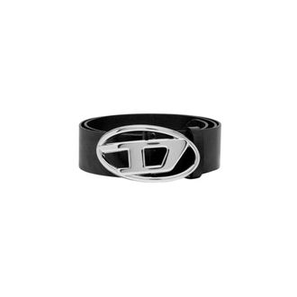 Diesel Italienischer Lederg&uuml;rtel mit D-f&ouml;rmiger Schnalle - - Accessories - Herren - Schwarzk - 85 CM