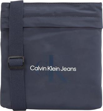 Calvin Klein Sac à Bandoulière Homme Sport Essentials Flatpack avec Logo, Bleu (Ombre Blue), Taille Unique