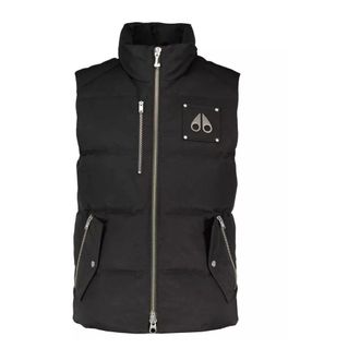 Moose Knuckles Schwarze Baumwollmischung Rei&szlig;verschlussweste - - Jackets - Herren - Schwarzk - L