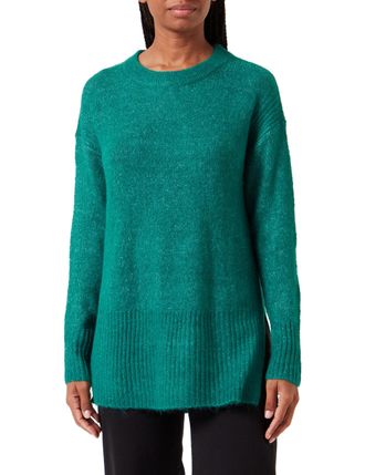Ichi Damen IHKAMARA Long LS Pullover, 185424/Cadmium Green, L