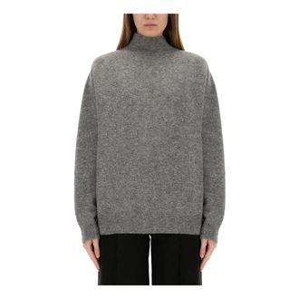 Alysi Maglia a Collo Alto - - Knitwear - Damen - Grau - L