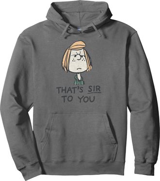 Peanuts Peppermint Patty Das ist Sir to You Pullover Hoodie