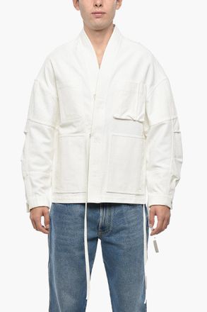 Mordecai Kimono Field Jacke aus leichtem Baumwollstoff mit Tasche Mordecai
