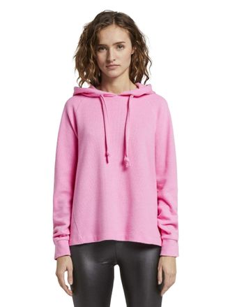 Tom Tailor Damen Gemütlicher Hoodie 1016464, 21347 - Wild Orchid Pink, S