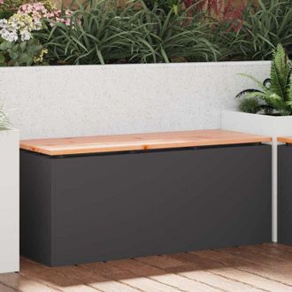 vidaXL vidaXL Banc de jardin Noir 100 x 40 x 43 cm Acier