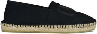 Valentino Garavani Loafer - Foldable Black Canvas Espadrilles With Natural Rop - Gr. 40 (EU) - in Schwarz - f&uuml;r Damen