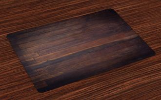 Abakuhaus Schokolade Platzmatten, Gealterte verwitterte dunkle Bauholz-Eichen-hölzerne Planken-Boden-Bild-Landleben-Zimmerei, Waschbare Stoff Esszimmer Küche Ti