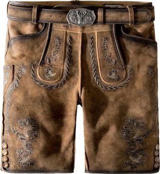 Stockerpoint Herren Thomas2 Trachtenlederhose, nuss geäscht, 48