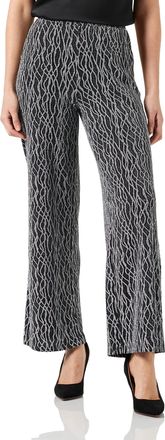 Vero Moda Vero Moda Petite Womens VMKANZ HW Wide Pant JRS PTT Hose, Black/Detail:Silver Lurex, XS/P