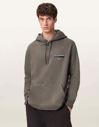 AllSaints Redact - Sweat &agrave; capuche &agrave; enfiler - Vert for&ecirc;t