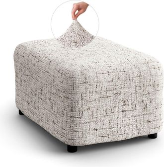 Paulato by GA.I.CO. PAULATO - Hockerbezug aus Mikrofaser, Kollektion Vittoria, bi-elastisches, maschinenwaschbares Gewebe, WavyTech-Technologie, Made in Italy - Vittoria 