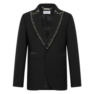 Philipp Plein Lord Fit Blazer mit Nieten - - Jackets - Herren - Schwarzk - 2XL
