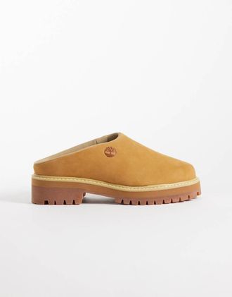 Timberland sabot en nubuck wheat-Marron