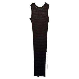 Roberto Collina &Auml;rmelloses Kleid in Schwarzen Streifen - - Dresses - Damen - Schwarzk - L