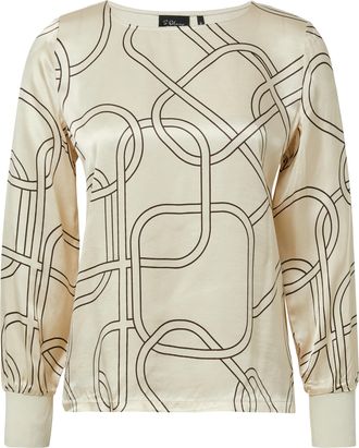 s.Oliver Black Label Damen 2170389 Satin Langarmshirt, 07A3, 38