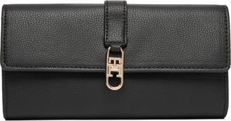Tommy Hilfiger Geldb&ouml;rse Tommy Hilfiger Th Libre Large Flap Wallet AW0AW18935 Schwarz
