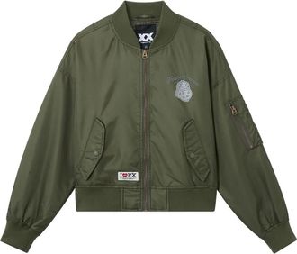 Fingercroxx veste bomber à patch brodé - Vert