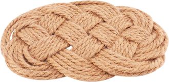 Cabilock Handgefertigte Elliptische Baumwoll tischsets Braun Hitzebeständige Platzsets Flexible Tischmatten mit Isolierung rutschfest und Dekorativ für Zuhause