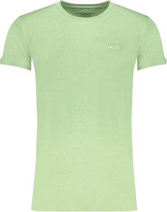 Gaud&igrave; Gr&uuml;nes Baumwoll-T-Shirt mit Drucklogo - - Tops - Herren - Gr&uuml;n - S