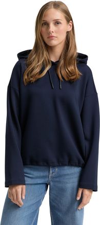 Tom Tailor Tom Tailor Damen 1048330 Loose Fit Scuba Hoodie Sweatshirt, 10668-Sky Captain Blue, XXL