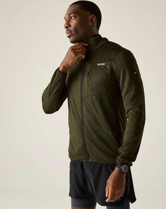 Regatta Hillden - Leichtes, elastisches Midlayer in dunklem Khaki-Gr&uuml;n