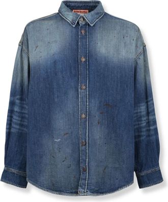 Acne Studios Homme, Chemises, Bleu, Taille: 2Xs/Xs Chemise en jean boutonn&eacute;e