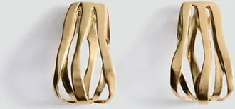 Mango Boucles doreilles relief or - Femme - Taille unique - MANGO