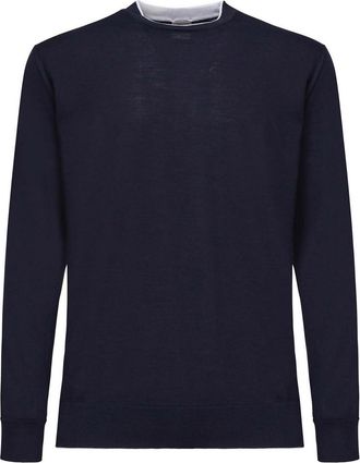 Eleventy Pull Col Rond - Bleu