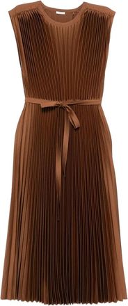 Joseph Femme, Robes, Brun, Taille: 40 FR Pleated Midi Dress