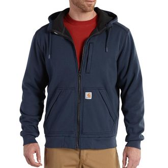 Carhartt Work in Progress Herren Wind Fighter mittelschweres Full-Zip Sweatshirt, Marineblau, XS