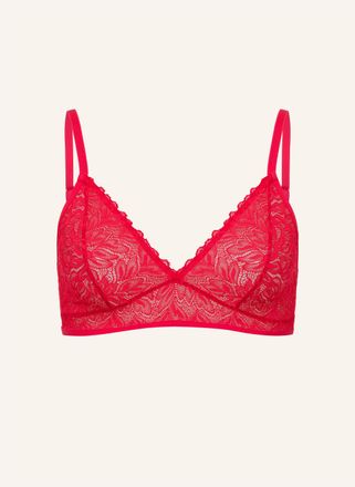 erlich textil Erlich Textil Dreamy Lace B&uuml;gelloser Triangel Bh Aus Nachhaltiger Spitze - Verstellbare Tr&auml;ger rot