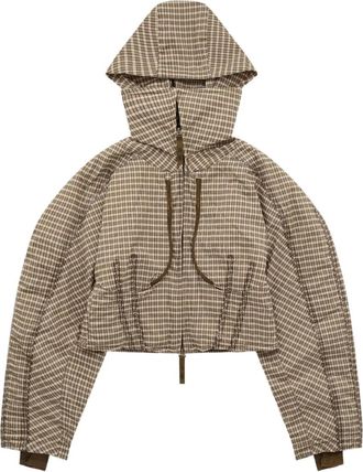 Nike x KNWLS veste &agrave; carreaux - Tons neutres