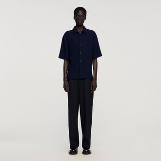 Sandro Chemise effet textur&eacute; &agrave; col requin
