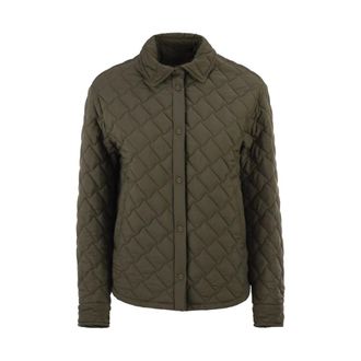 Herno Femme, Vestes, Vert, Taille: 40 FR Veste chemise matelass&eacute;e &agrave; boutons