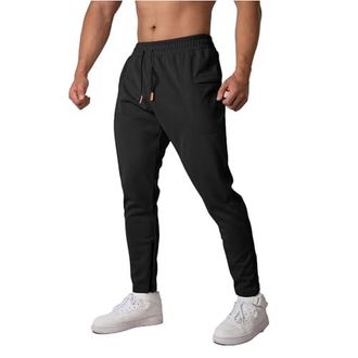 Generic Pantalon de jogging baggy pour homme - Large - Avec cordon de serrage - Coton - Taille &eacute;lastique - Pantalon de surv&ecirc;tement - Jambes larges - Pantalon 