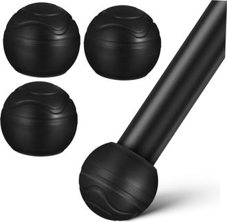 Valiclud 4 St&uuml;ck Silikon Stuhlbeinschoner rutschfest M&ouml;belgleiter Stuhlbeinkappen Bodenschutz f&uuml;r Stuhl Campinglegenschutz Einfache Montage Langlebig Schwarz