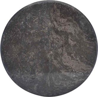 vidaXL Dessus de table Noir &Oslash;50x2,5 cm Marbre vidaXL