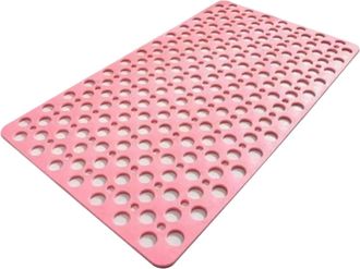Generic Badematte mit Abflussl&ouml;chern, rutschfest, leicht zu reinigen, Badewanne Saugn&auml;pfen, Badezimmerzubeh&ouml;r(Pink-75x43cm)