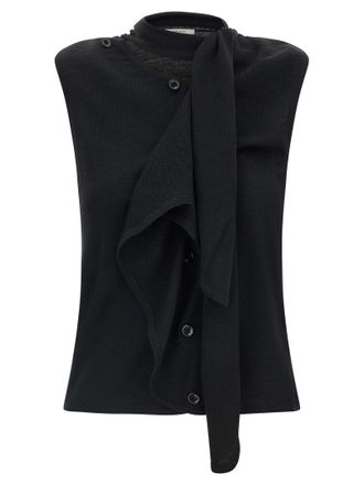 Christophe Lemaire Deconstructed Wool Knit Vest - Black